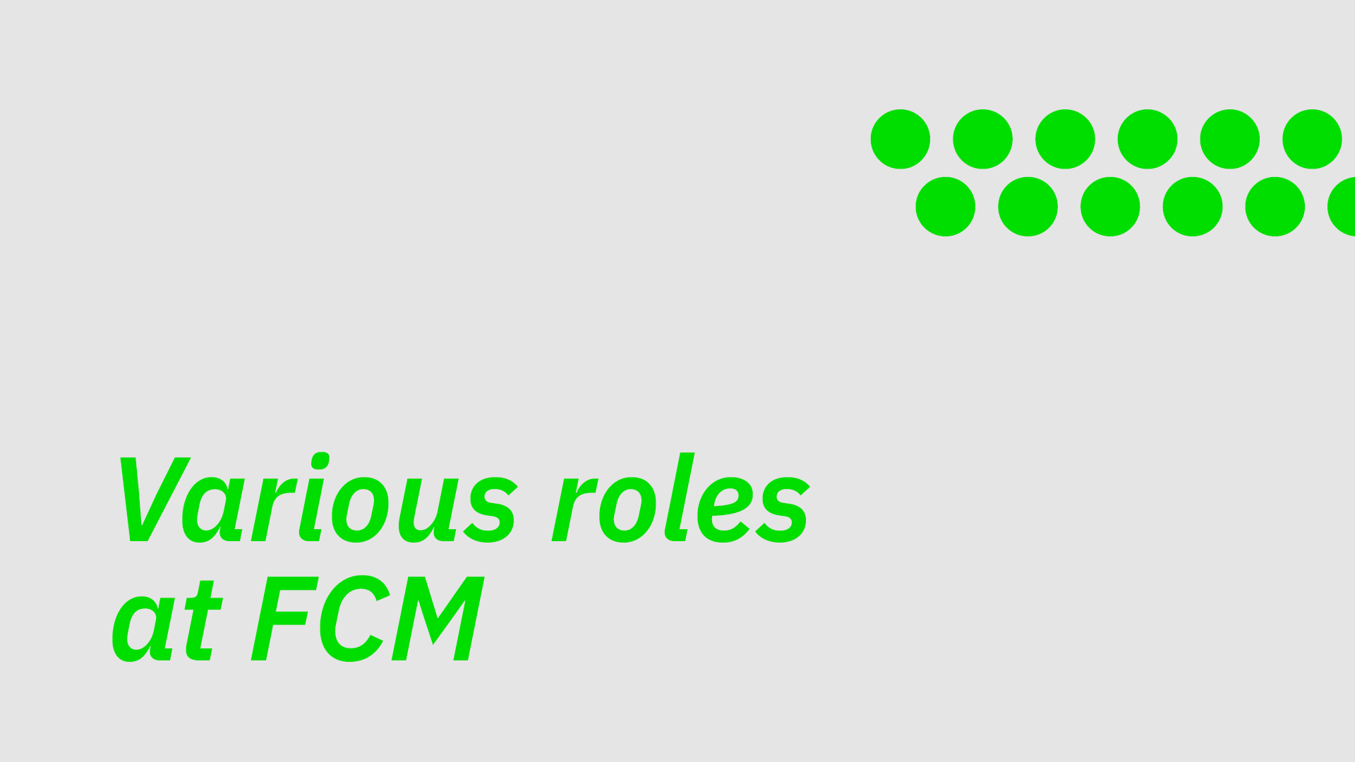 The various roles at FCM | FCM Travel